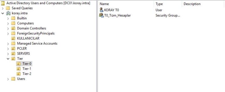 Active Directory Tier Model Uygulaması