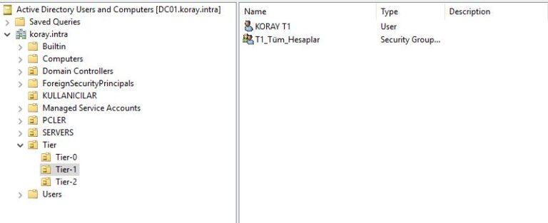 Active Directory Tier Model Uygulaması