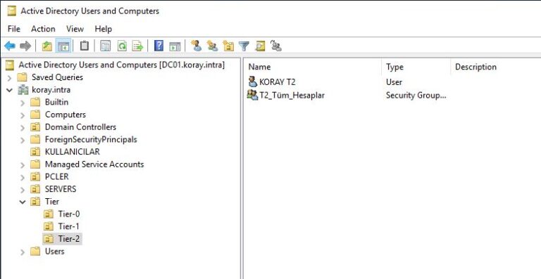 Active Directory Tier Model Uygulaması