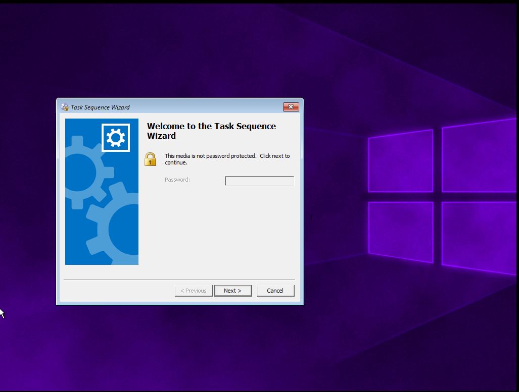 Task Sequence WinPE Background SCCM